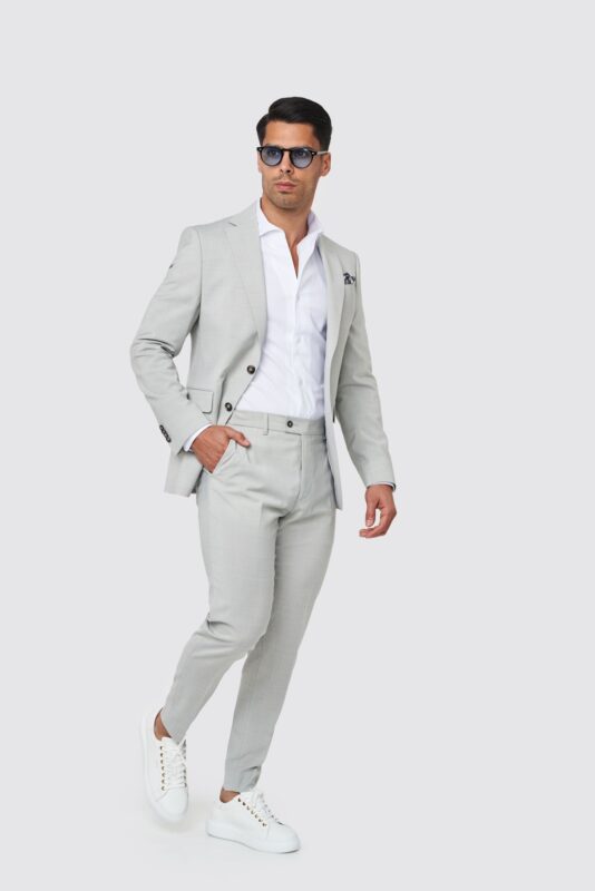 FATO CINZA CLARO SLIM FIT ZOLF - PontoChic